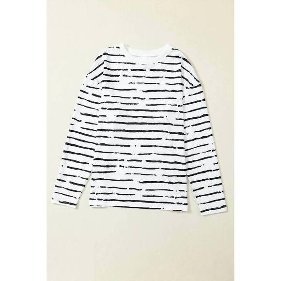 DEAR LOVER | Tops | New Dear Lover Casual Long Sleeve Retro Striped Top ...